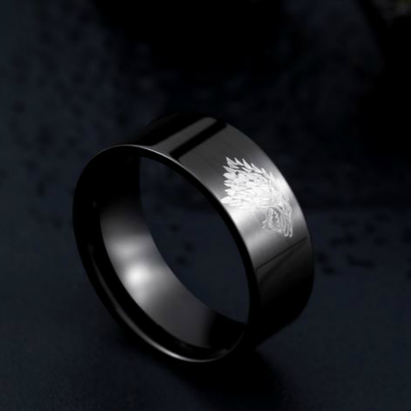 Titanium Steel Wolf Ring – Byker Gyrlz